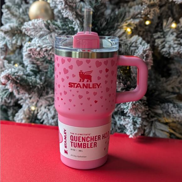 Stanley | Dining | Stanley 2 Oz Valentines Day Pink Hearts Tumbler With ...